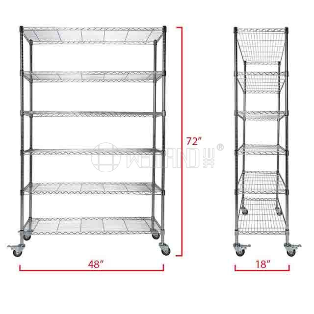 NSF Approved Wholesale High Quality Cheap Chrome Plated Wire Shelving ...