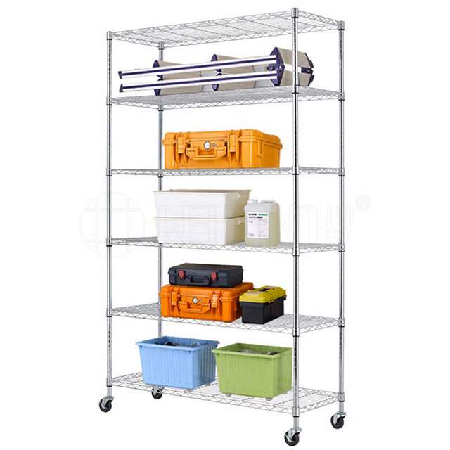 New Arrival Light Duty 6 Tier Layer Shelf Adjustable Chrome New Arrival ...