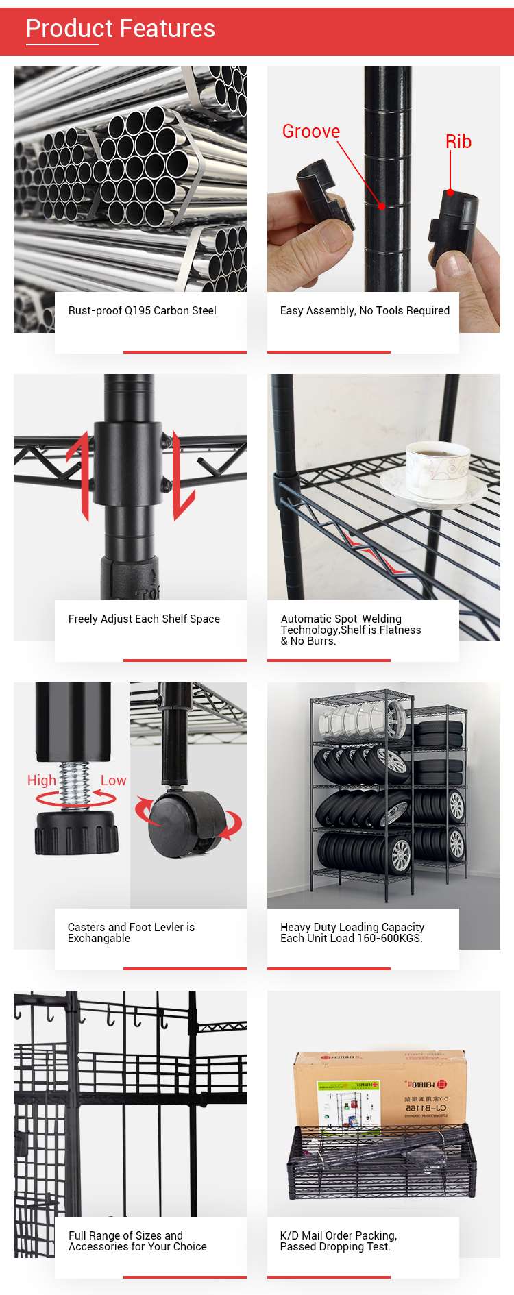 Factory Direct White Plastic Coated Wire Shelving Unit Metal Storage ...