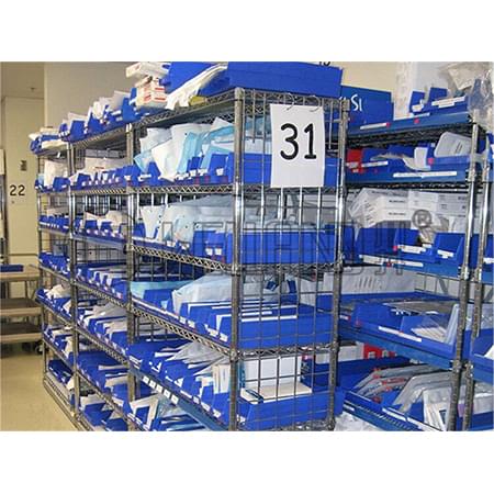 Heavy Duty 7-Tier Hospital Medicine Storage Plastic Bin Metal Wire ...