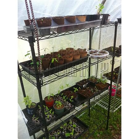 4 Tiers DIY Greenhouse Storage Wire Shelving Rack