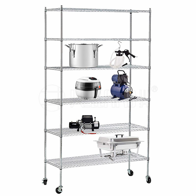 Japanese Standard Quality 6 Tiers Stainless Steel Wire Shelves Unit for ...